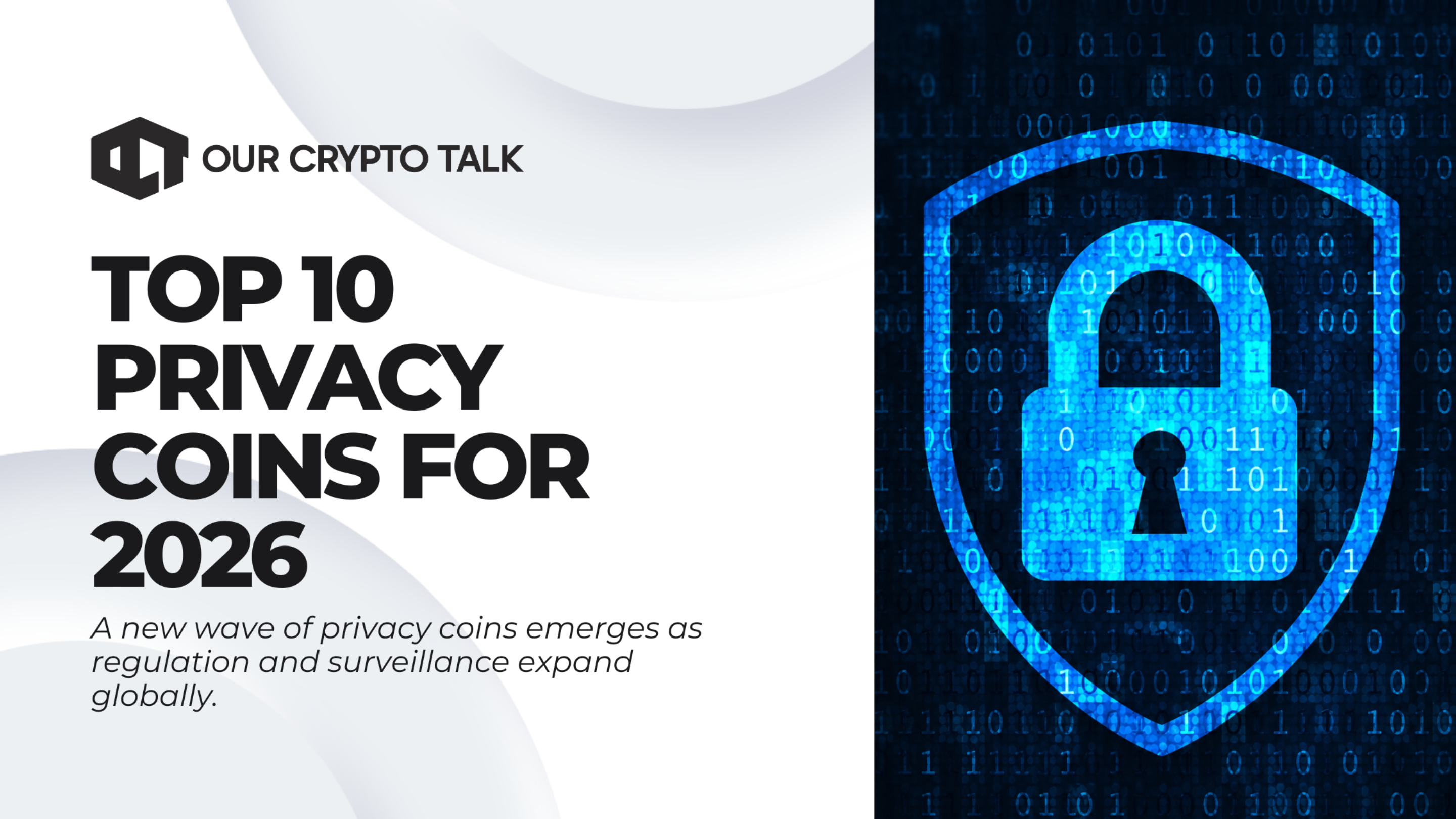 Top 10 Privacy Coins for 2026: Monero, Zcash, Firo & More | Our Crypto Talk
